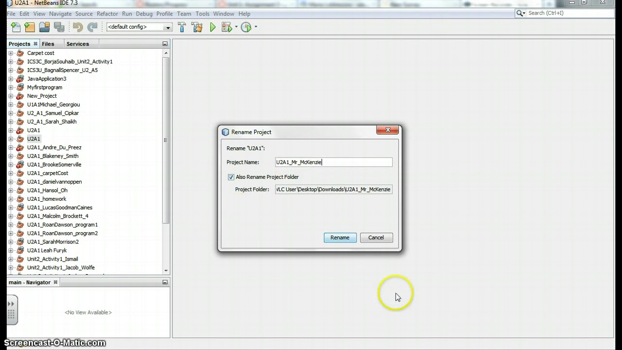 Naming NetBeans Projects - YouTube