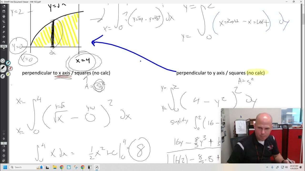 AP Calc - Volumes of solids with known cross section examples - YouTube