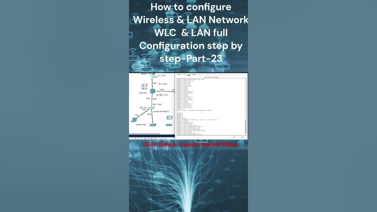 How to configure Wireless & LAN Network WLC & LAN full Configuration step by step Part 23 - YouTube