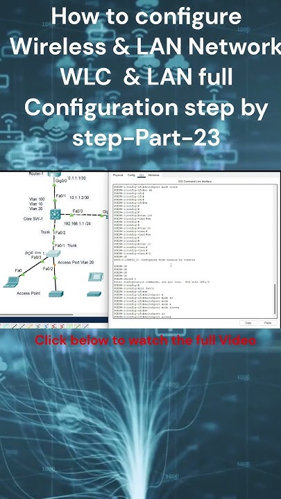 How to configure Wireless & LAN Network WLC & LAN full Configuration step by step Part 23 - YouTube