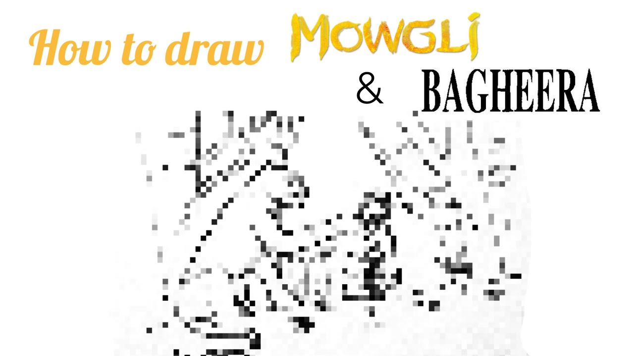 How to draw Mowgli and Bagheera || The Jungle Book || Harsh Artwork ...