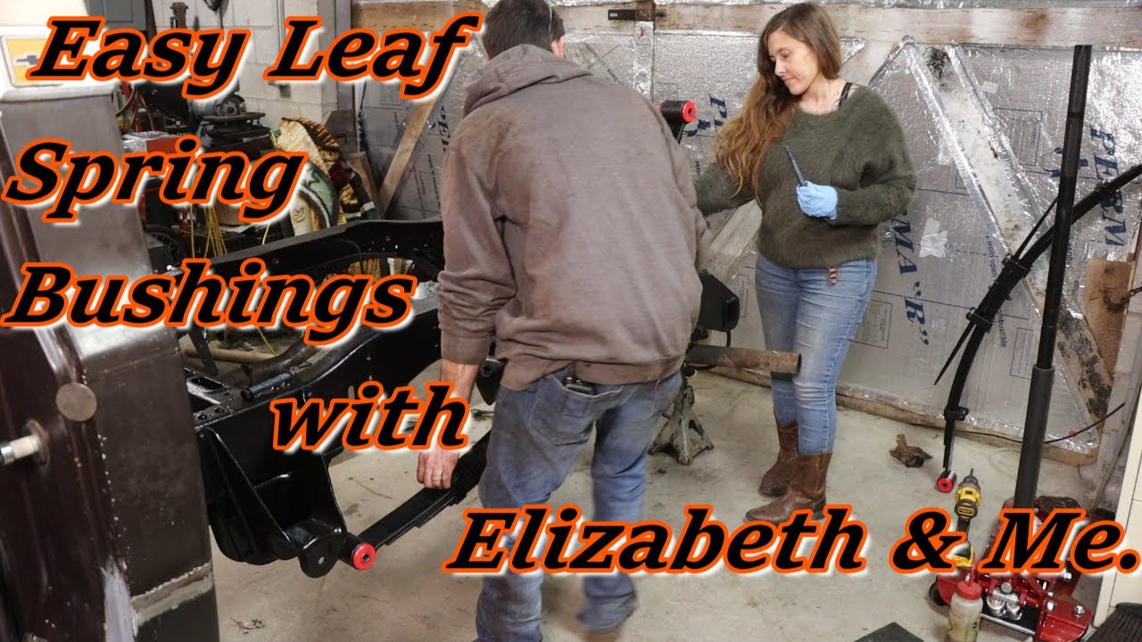 Cheap / Easy way to press out old leaf bushings in the driveway ...