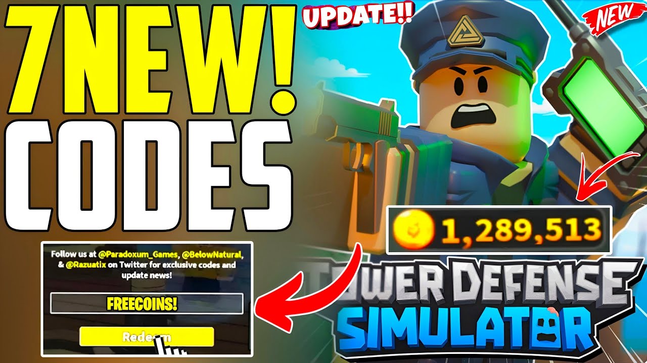 *NEW*⚠️ALL CODES TOWER DEFENSE SIMULATOR ROBLOX CODES 2025 TDS CODES 2025 ROBLOX - YouTube