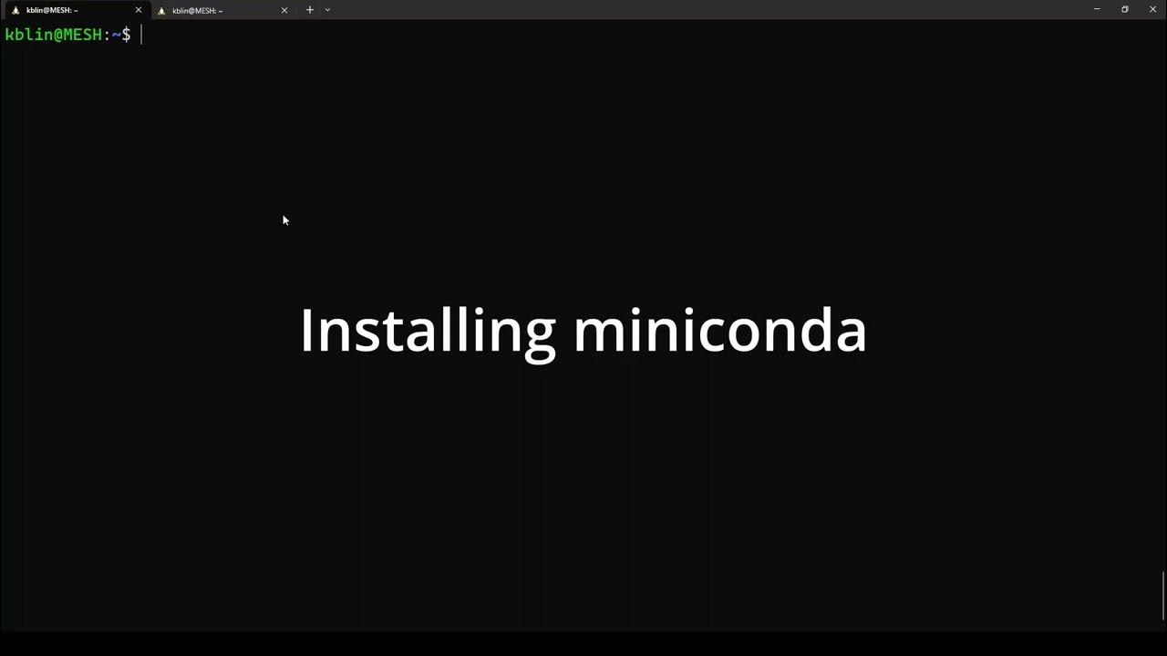 Installing miniconda - YouTube