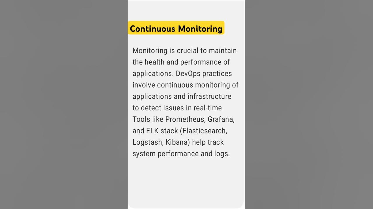 Continuous Monitoring: Ensuring Application Health in DevOps #ContinuousMonitoring #DevOps - YouTube
