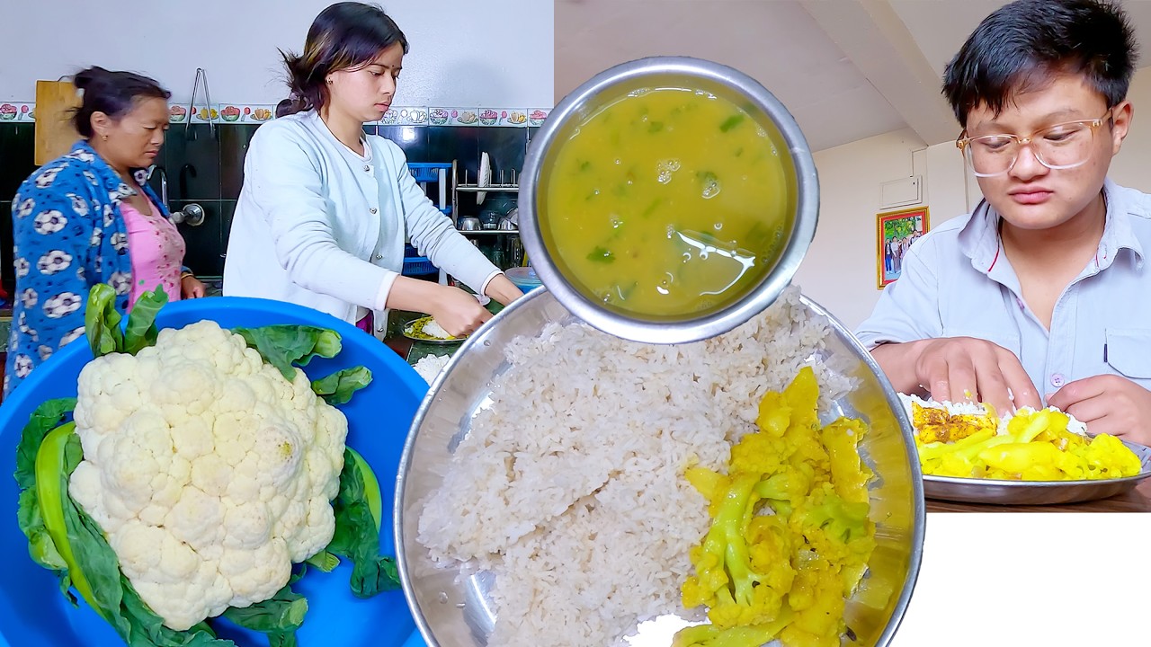 sumnima rai is cooking vegetable items for all family members ...