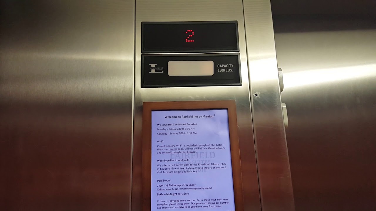 Dover Hydraulic Elevator @ Fairfield Inn - Hudson, WI - YouTube