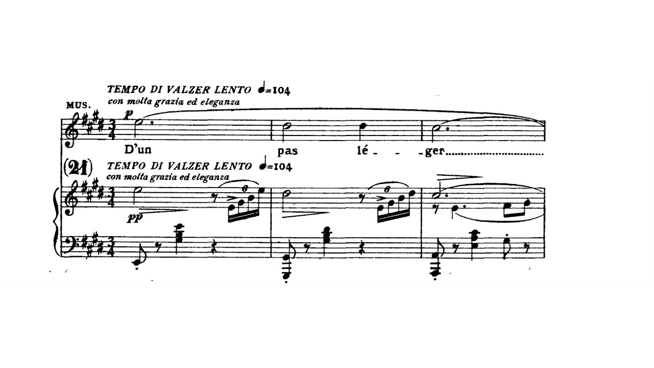 LA BOHEME 中 "Quando men vo" - G. Puccini (piano / KARAOKE ...