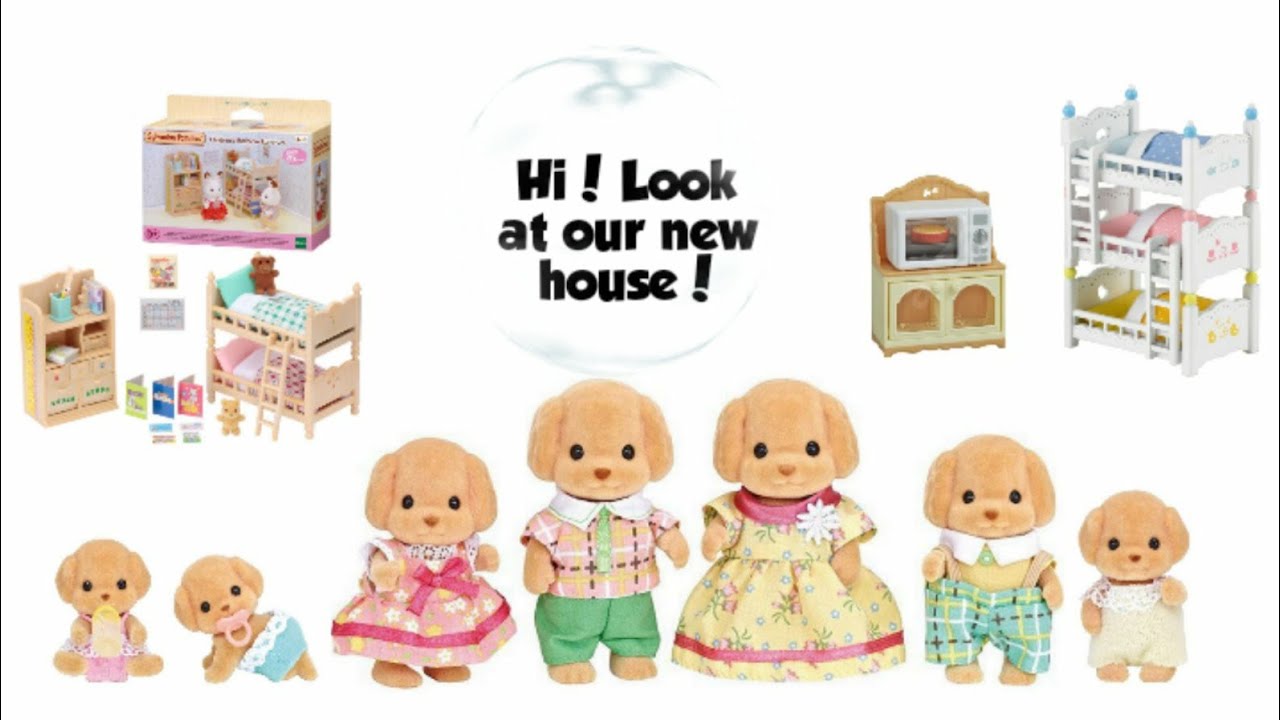 Sylvanian families cakebread family move into their new house - YouTube