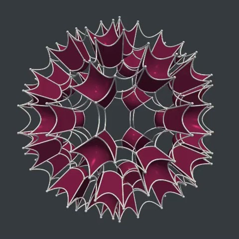 Hyperbolic truncated icosidodecahedron (Python) - YouTube