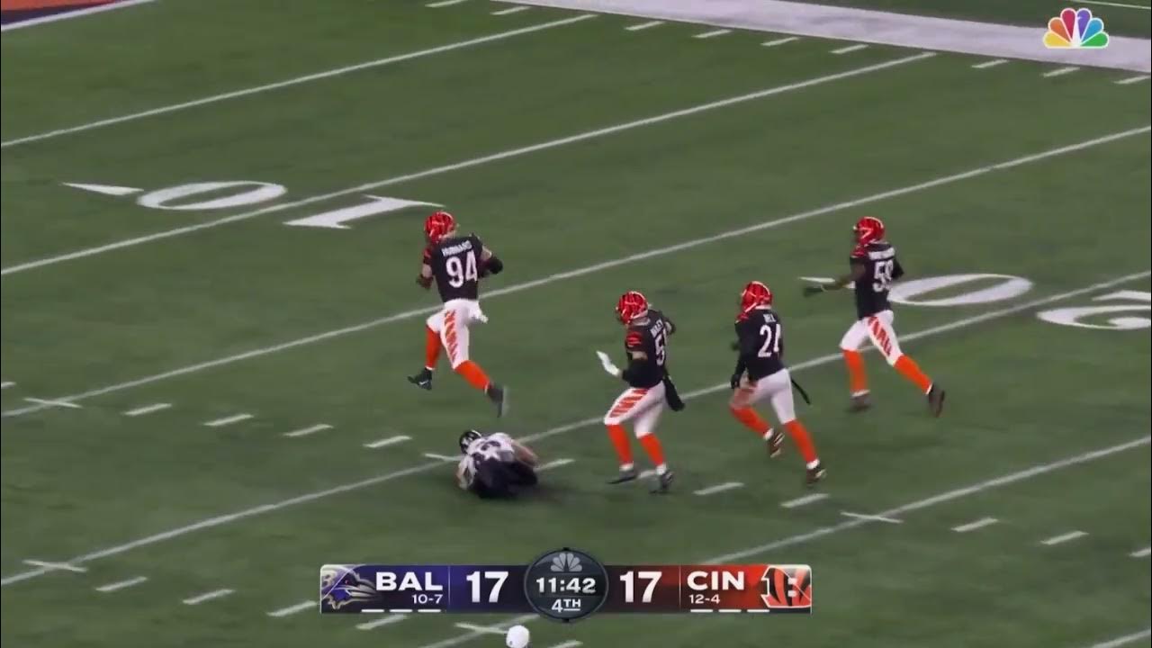 Sam Hubbard INSANE 98 Yard Fumble Return Touchdown | Ravens vs Bengals | 2023 Wild Card - YouTube