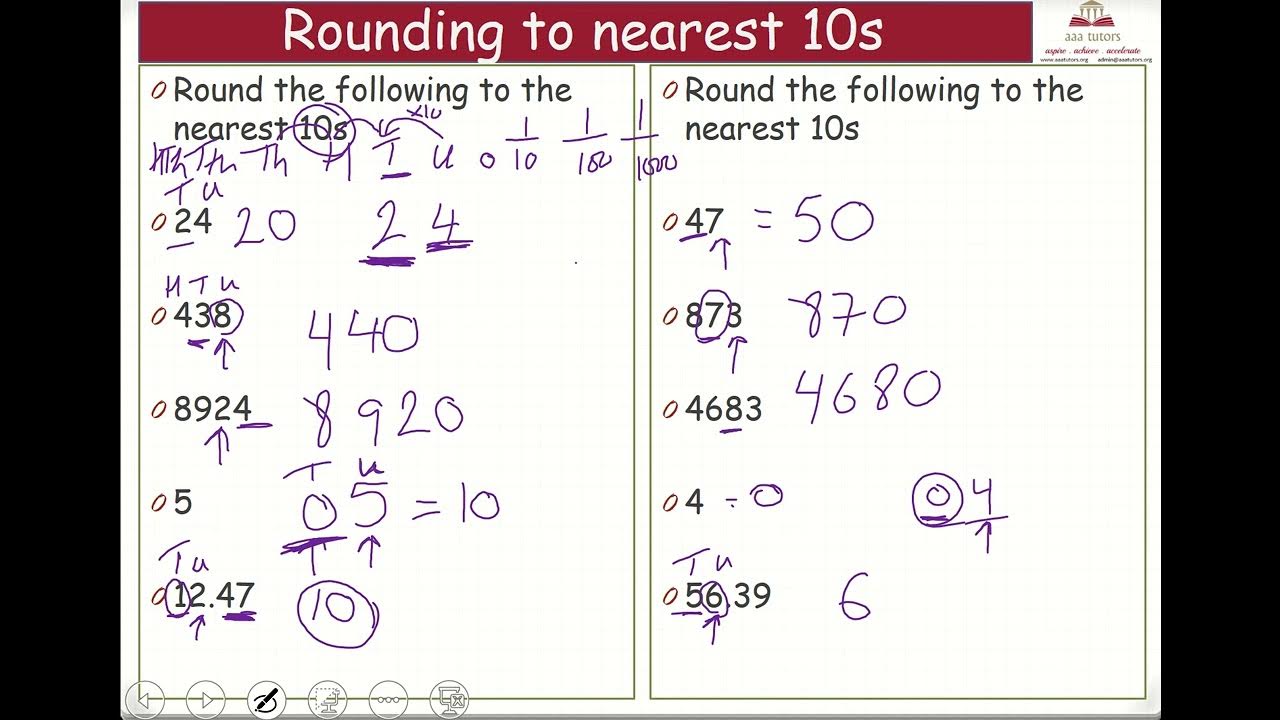 Rounding to 10s, 100s, 1000s (02MAi) - YouTube