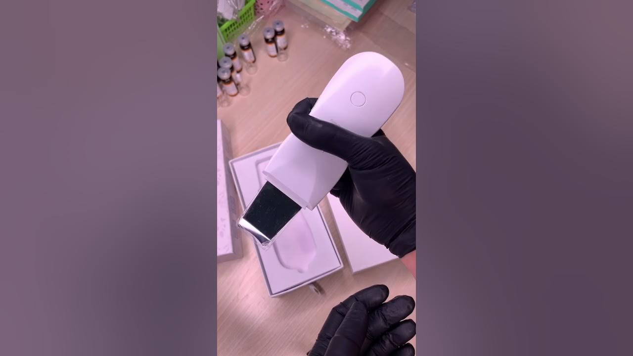 Обзор ультразвуковой скраббер УЗ ЛОПАТКА для чистки лица - YouTube