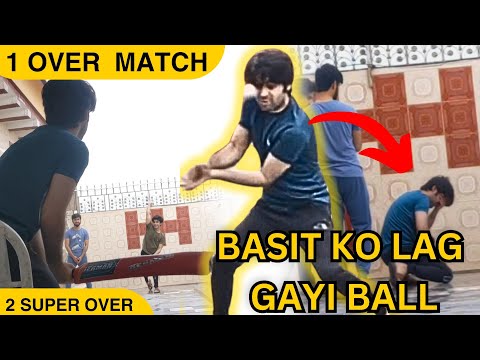 1 OVER MATCH BECOMES 2 SUPER OVER 😱 - Abdullah Vs Wahab Vs Basit - Off Yorker
