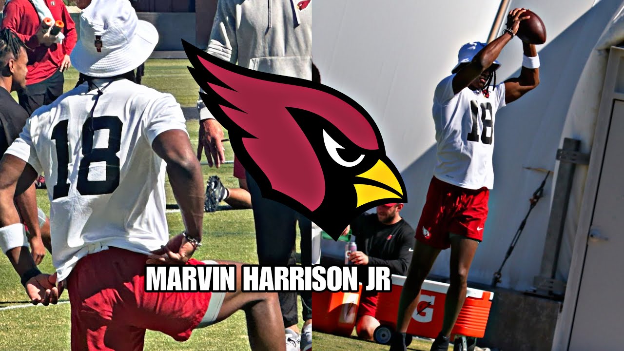 Marvin Harrison JR *FIRST GLIMPSE* @ Arizona Cardinals ROOKIE Minicamp ...