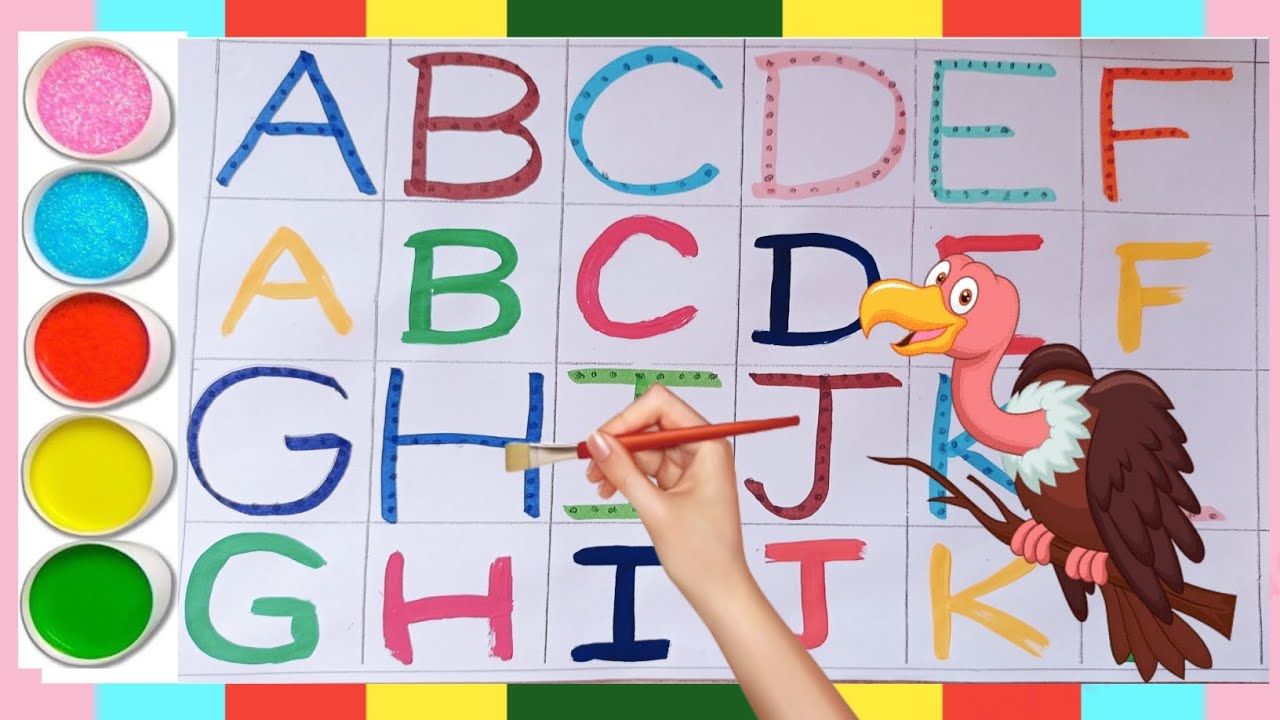 A to Z with pictures | capital alphabets writing practice for kids ...