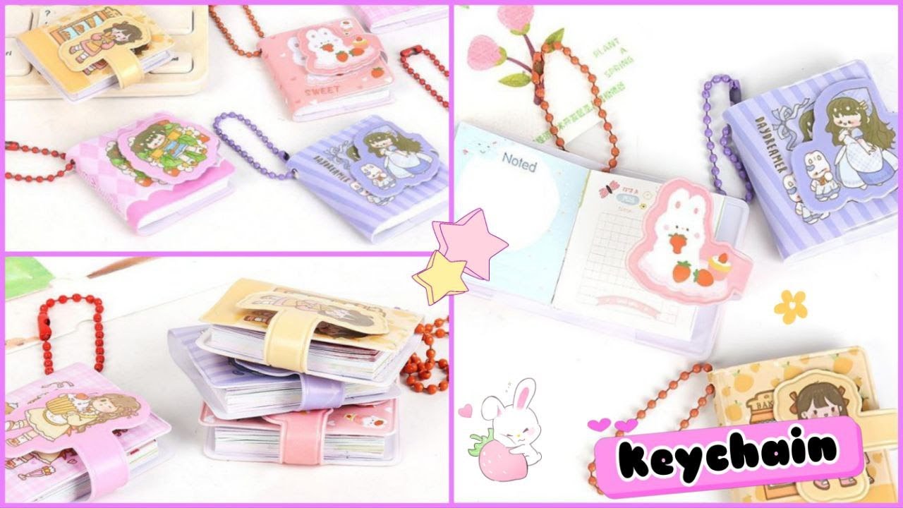 🌸🐼How to Make a Tiny Keychain Notebook at Home DIY mini cute notebook ...