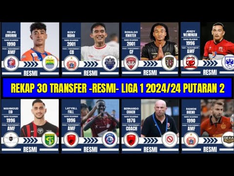 REKAP 30 TRANSFER "RESMI" LIGA 1 2024/25 PUTARAN KEDUA | PERSIB HARI INI | PERSIJA HARI INI ...