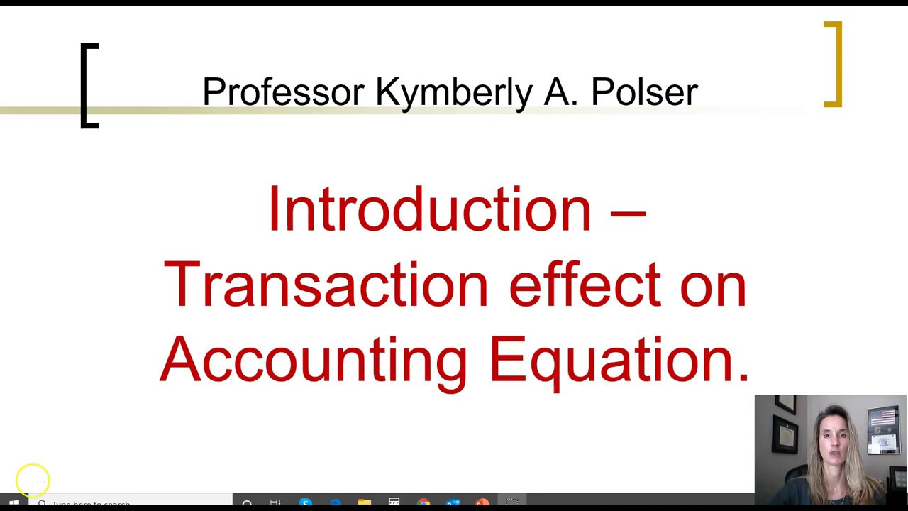 Transactions Effect On Accounting Equation Proprietorship Ch1 Youtube