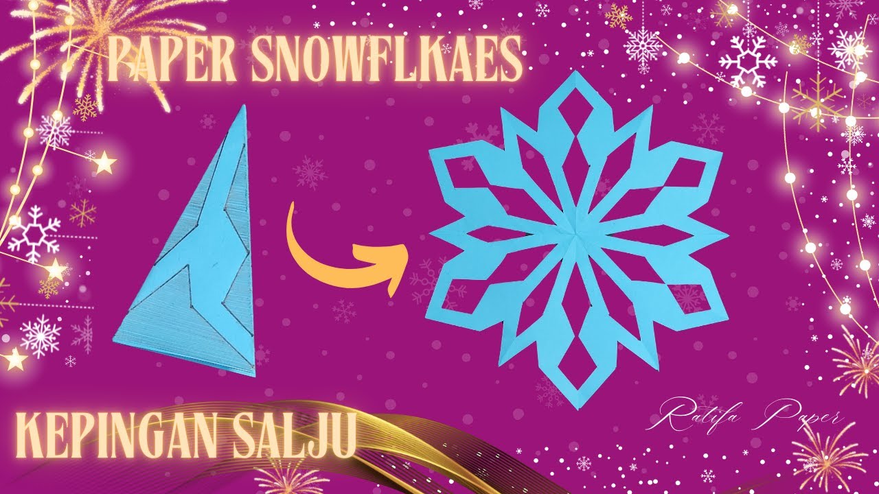 Cara Membuat Origami Kepingan Salju #10 - How to make a snowflakes out ...