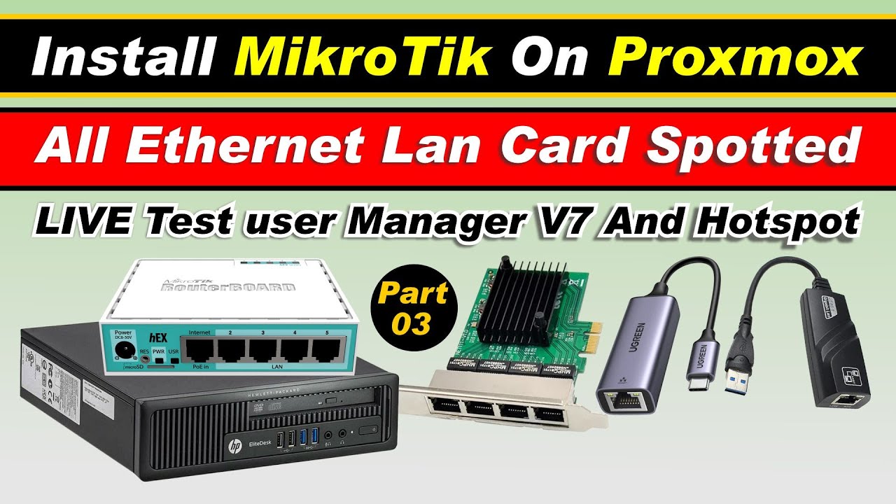 How To Install MikroTik With Proxmox VE And LIVE Test User Manager V7 ...