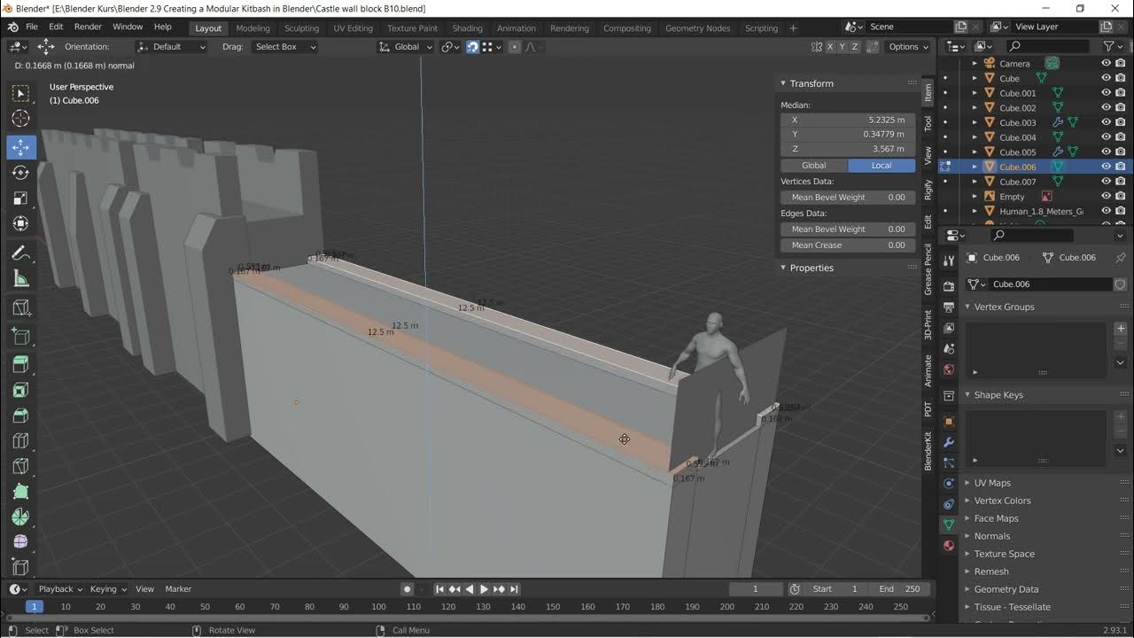 Extrude with vertex snapping. - YouTube