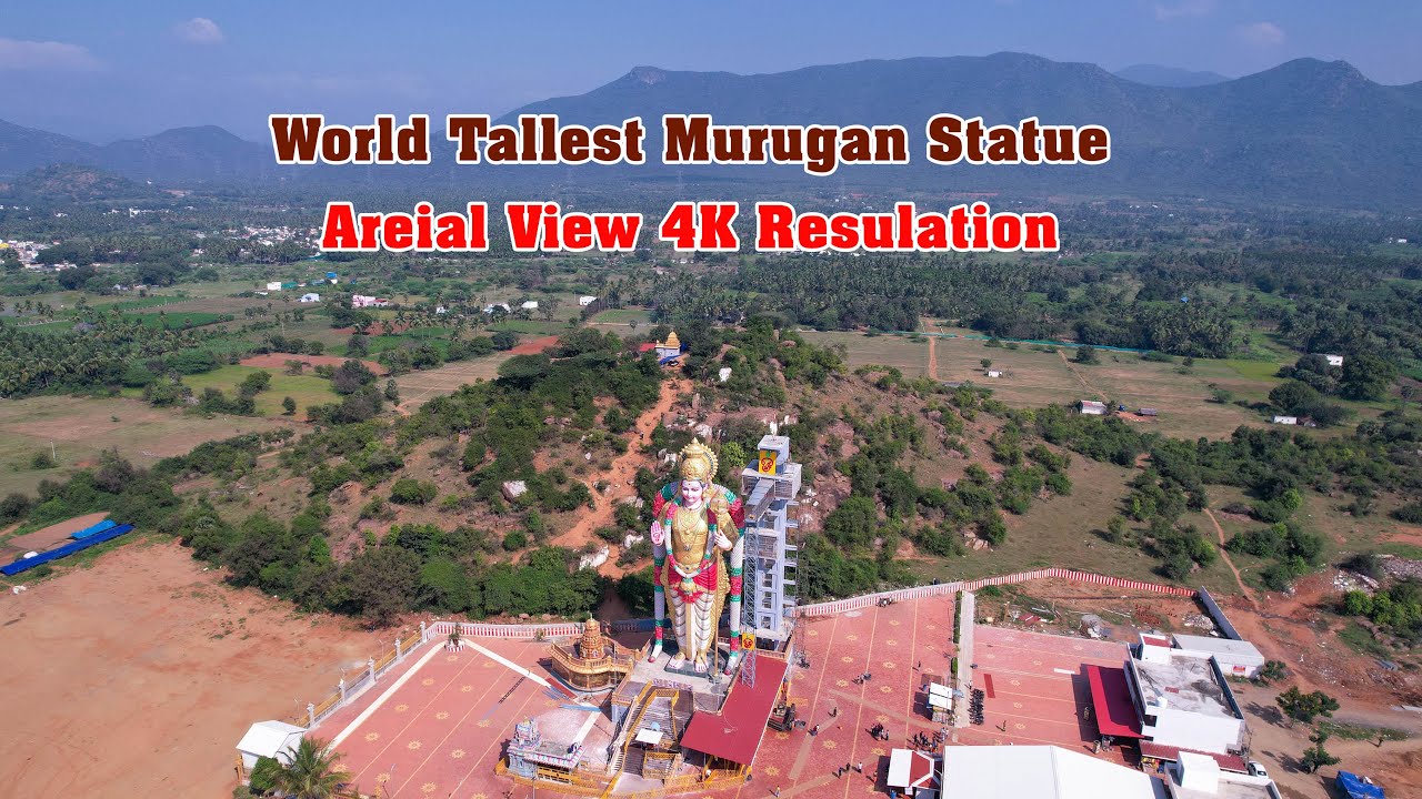 World Biggest Murugan -Muthumalai Murugan Temple- Areial View 4K ...