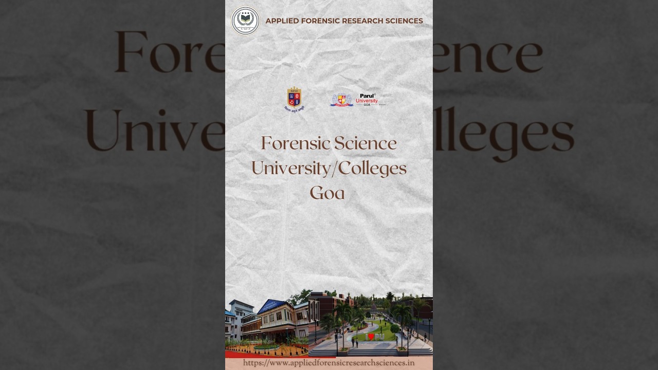 Forensic Science University/ College In Goa #education #forensicscience ...