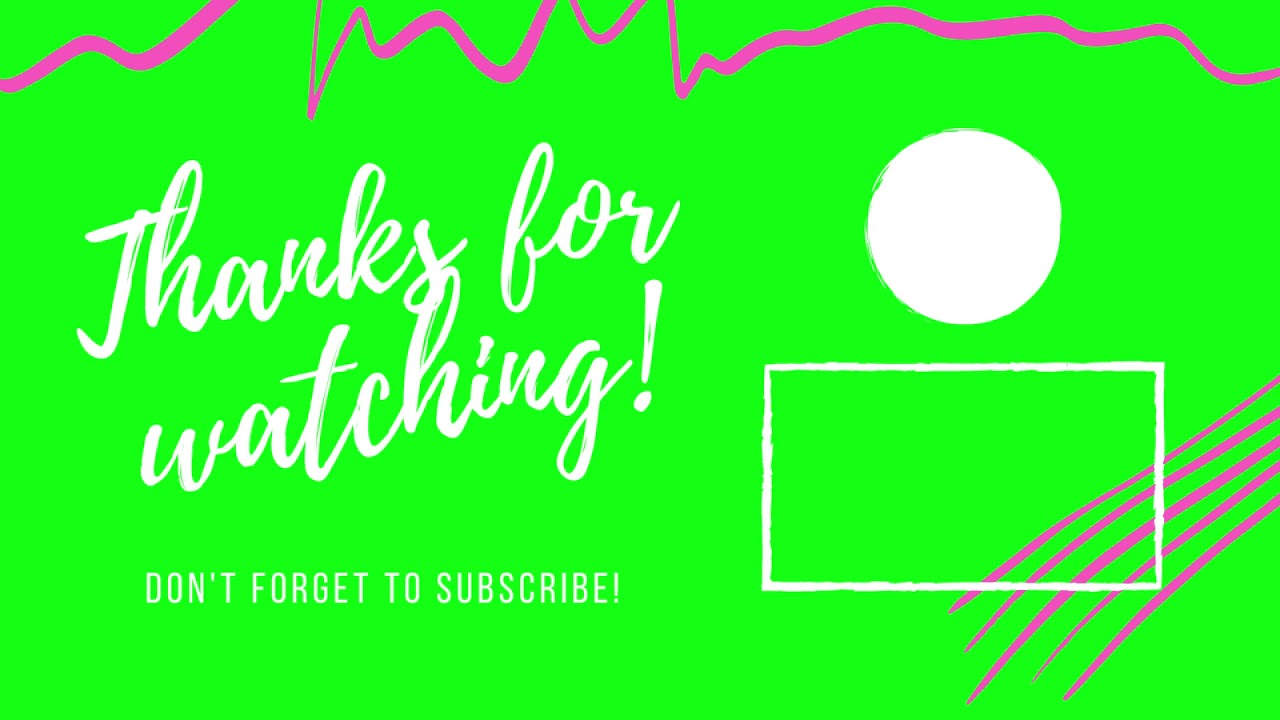 Aesthetic Youtube Outro Green Screen | FREE 2020 - YouTube