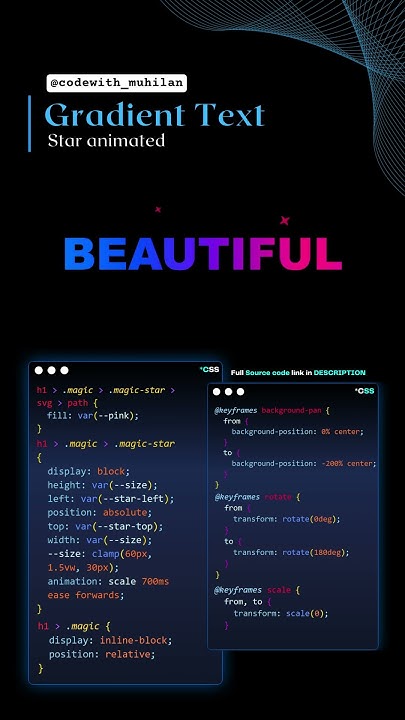 Gradient Text Pure Css ️ Codewith Muhilan Youtube