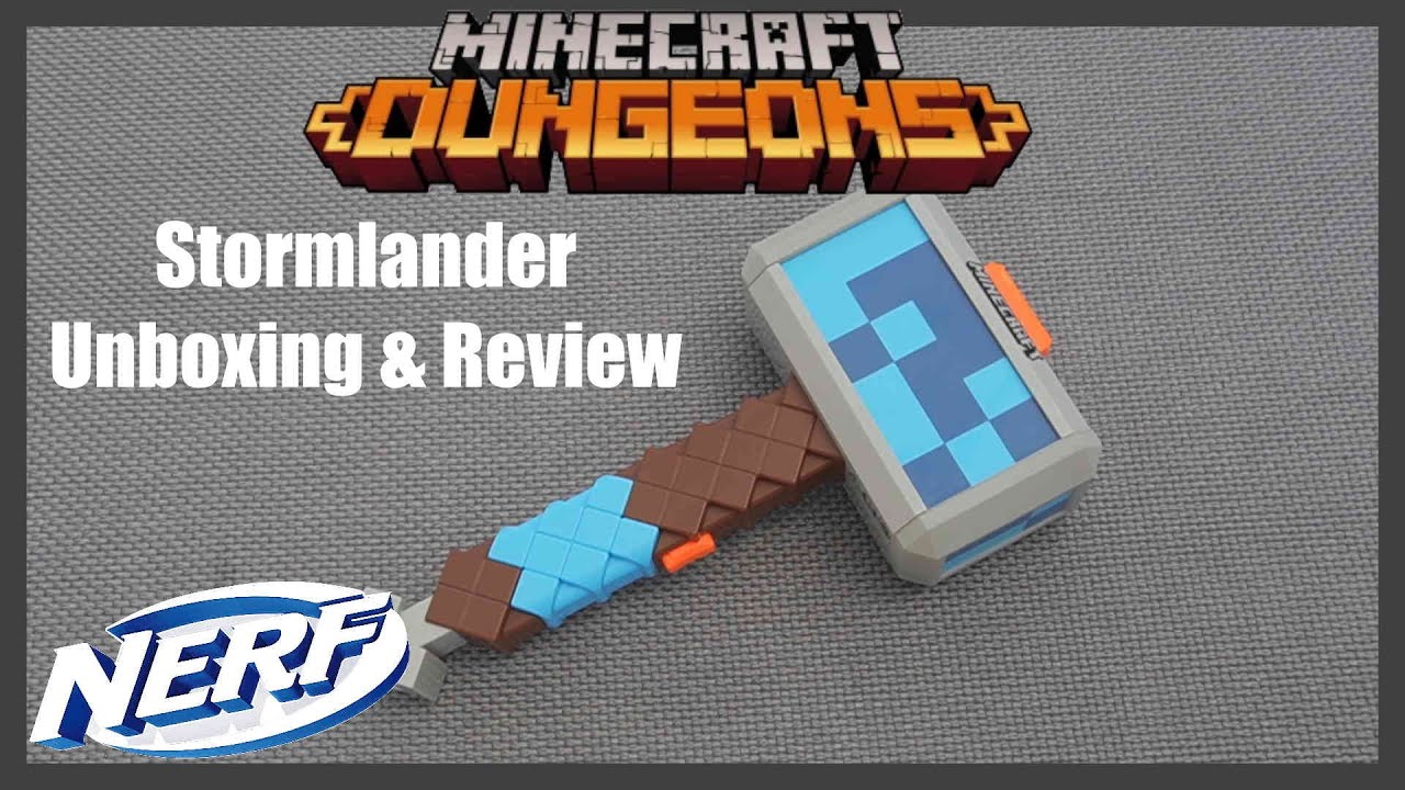 Nerf Minecraft Dungeons Stormlander Unboxing & Review (A Collectors ...