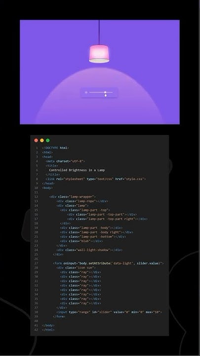 Controlled Brightness In A Lamp Using Html And Css Coding Coding Coderjey Codinglife Python