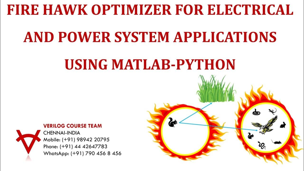 FIRE HAWK OPTIMIZER FOR ELECTRICAL AND POWER SYSTEM APPLICATIONS USING MATLAB-PYTHON - YouTube