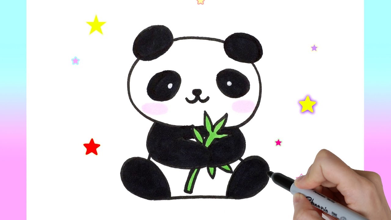How To Draw A Panda 판다 그리기 - YouTube