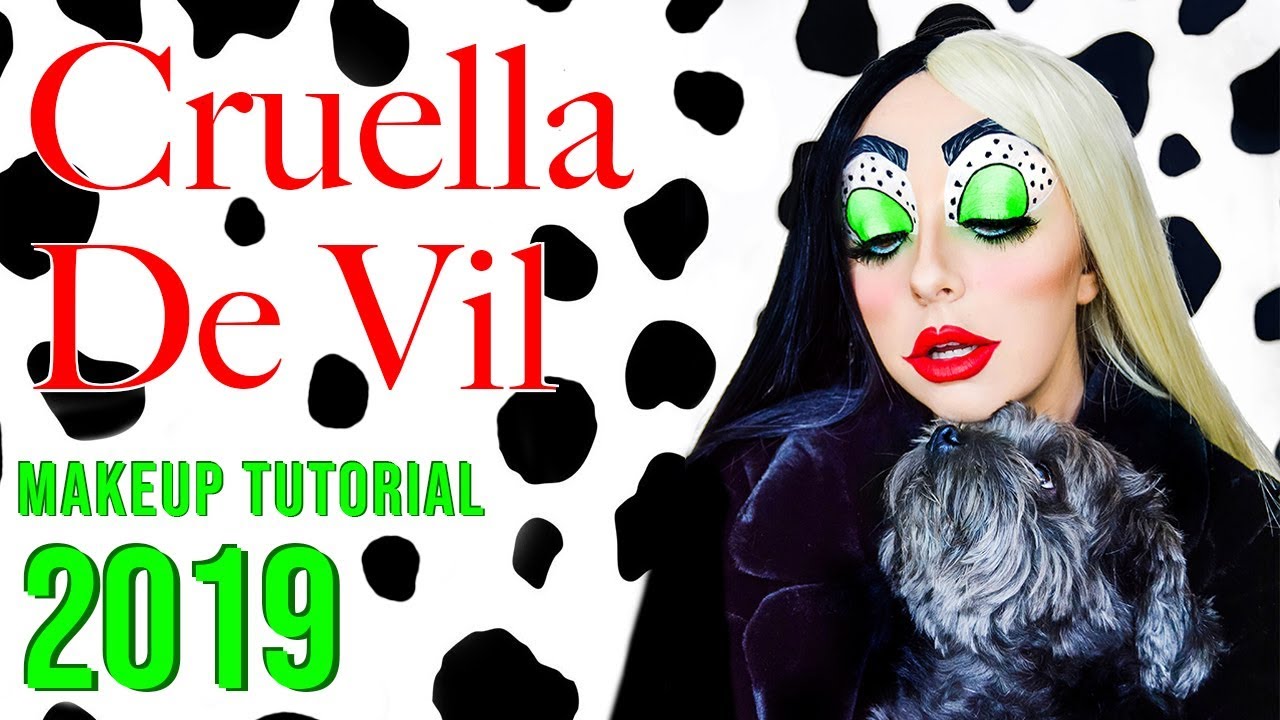 CRUELLA DE VIL MAKEUP TUTORIAL 🖤 | BEELUXURY⚡️ - YouTube