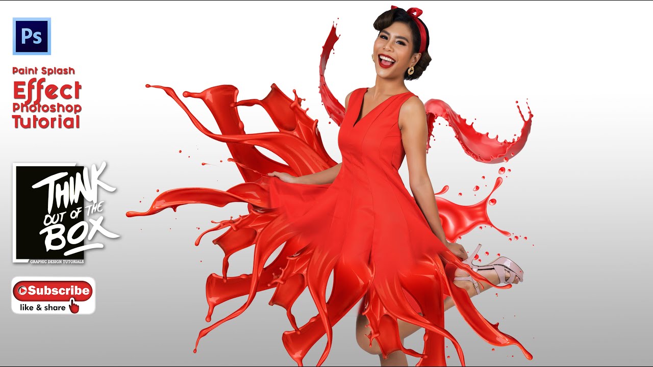 paint splash effect photoshop tutorial - YouTube