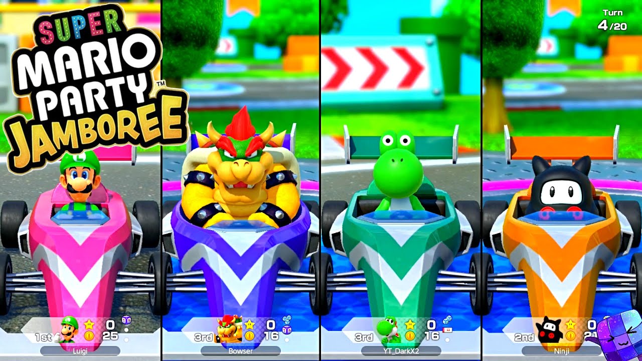 Roll 'em Raceway Walkthrough Hard CPU 🎲 Super Mario Party Jamboree #1 ...