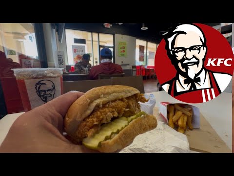 KFC Kentucky Fried Chicken Eating POV ASMR Chicken Little Sandwich ...