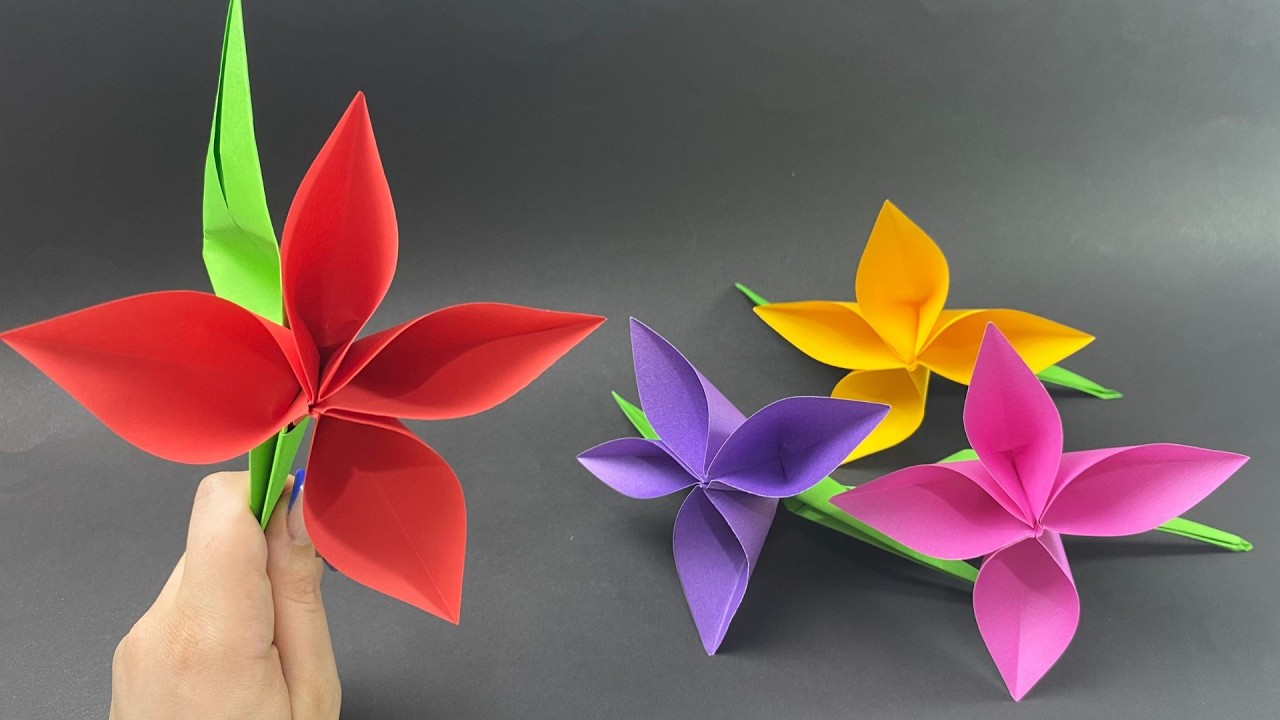 Origami Flowers for Beginners | Simple 🌷 - YouTube