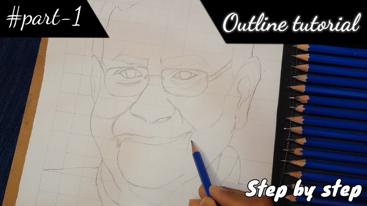 Mrnitish Kumar Chief Minister Of Bihar Outline Tutorial ️ Pencil Sketch Youtube