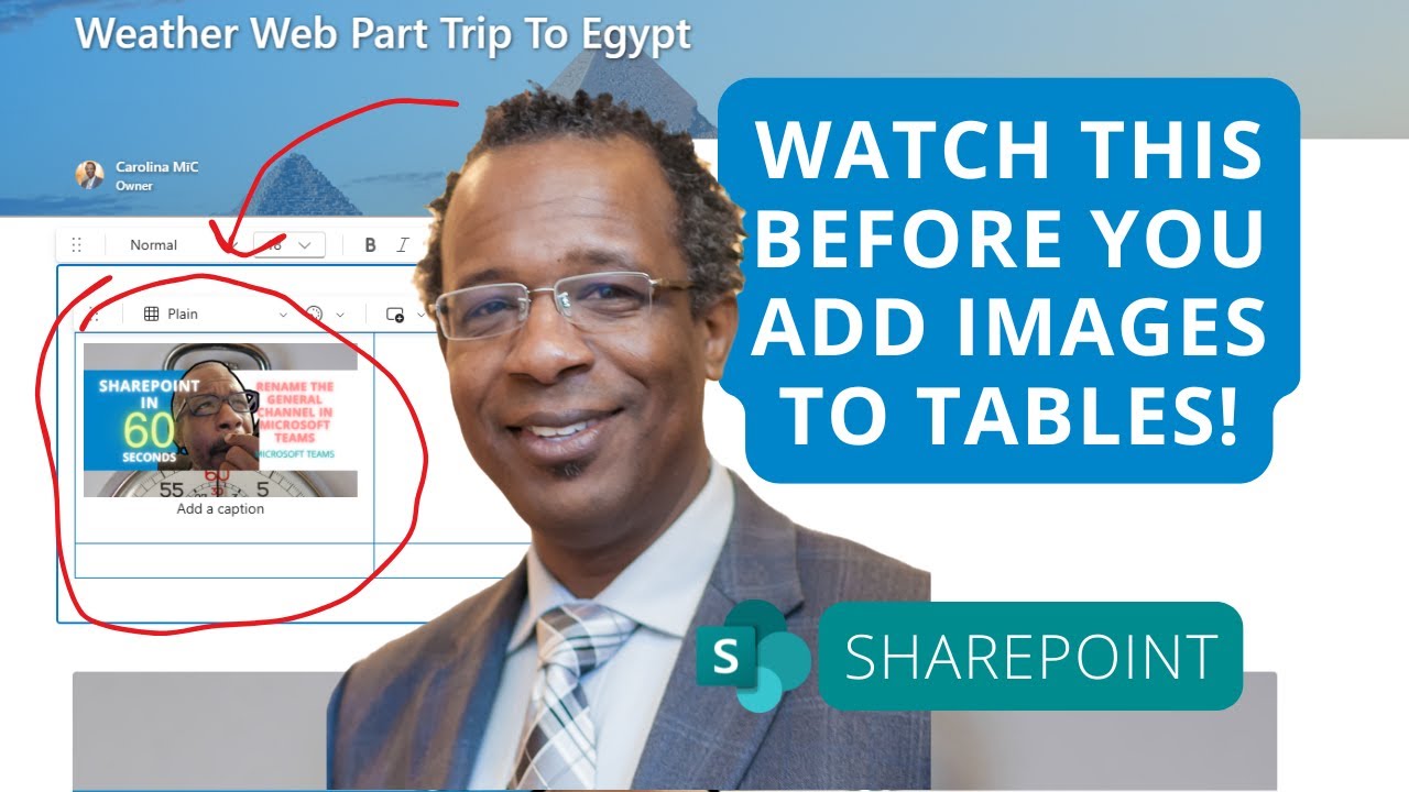 How to Add and Align Images in a SharePoint Table (Plus Weird Bug Fix) - YouTube