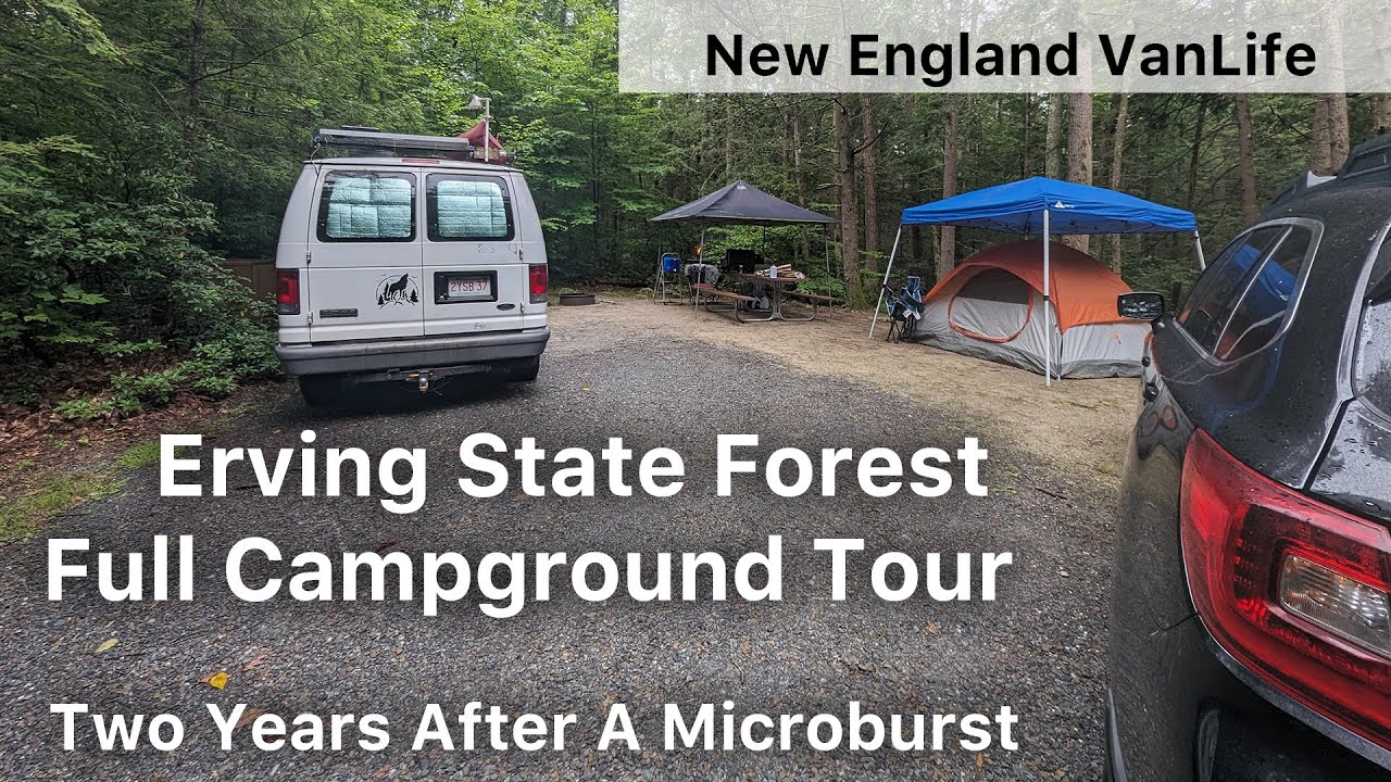 Full site by site Tour Of Erving State Forest Campground - Microburst ...