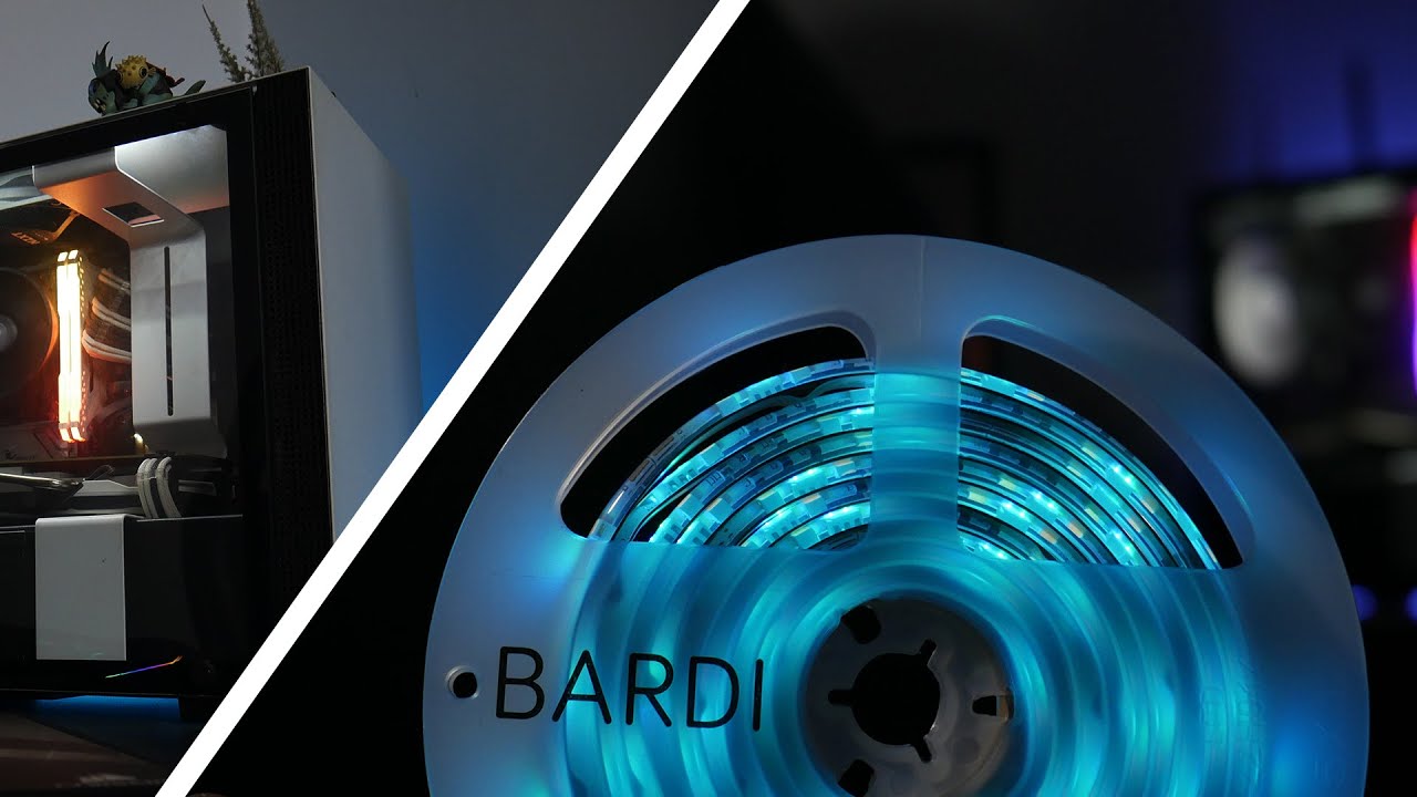 BARDI LED Strip RGBWW, Solusi desk setup membosankan - YouTube