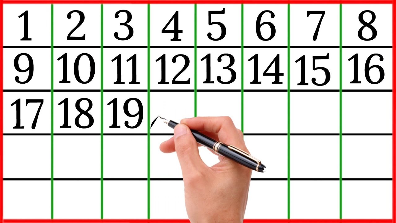 Counting | Counting 1 to 40 | one two three four | ek do tin char ...