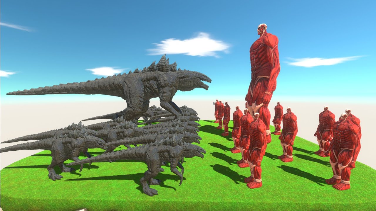 ULTIMATE MONSTER FIGHT! ZILLA 💥 VS COLOSSAL TITAN 🔥 ANIMAL REVOLT ...