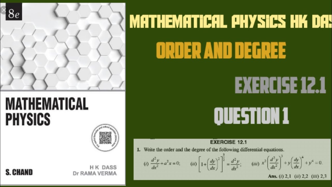 Order & degree explanation & question differential equation class 12 ...