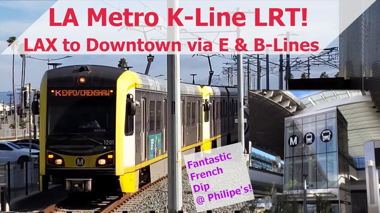 LA Metro LAX to Downtown Via The New K-Line LRT - YouTube
