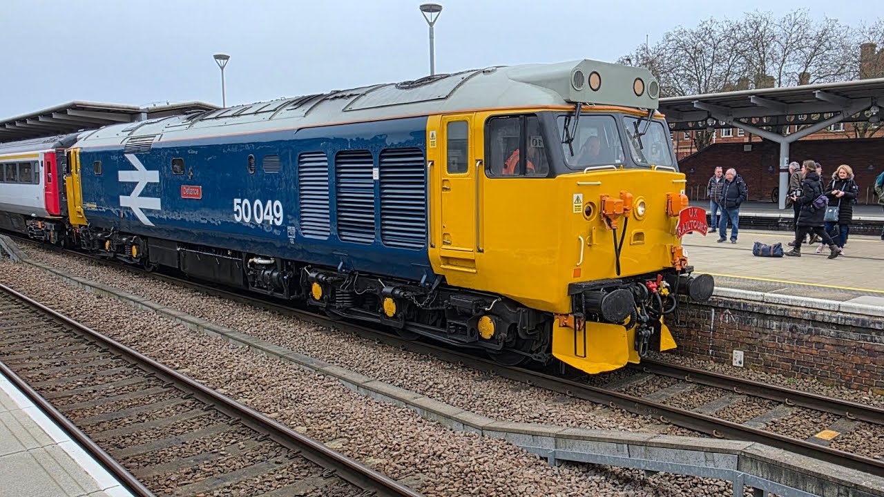 BR Class 50 (D449) 50 049 Defiance with The Derby Express for UK ...