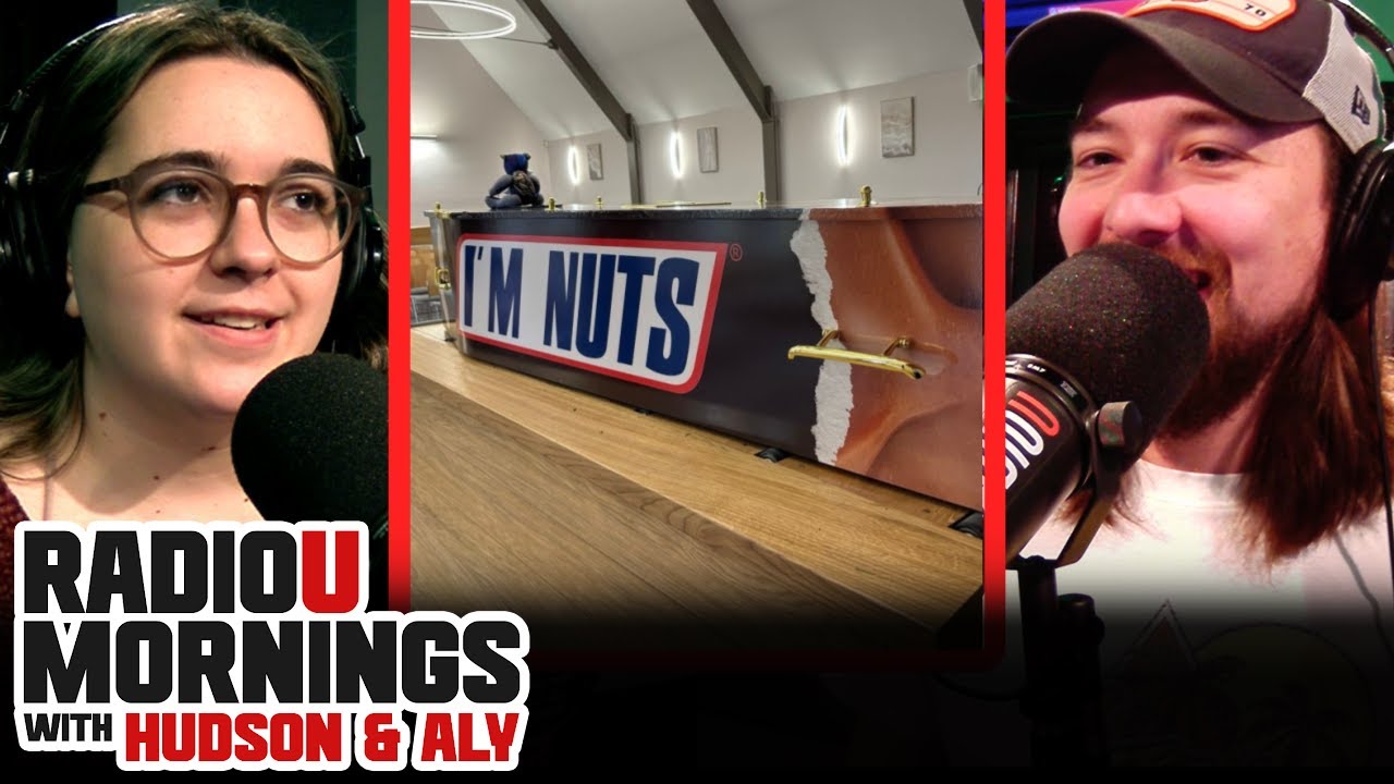 British Man Gets Buried in a Snickers Coffin | RadioU - YouTube