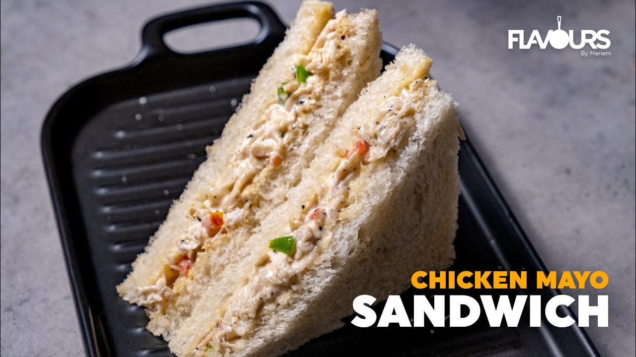 Chicken Mayo Sandwich | Chicken Mayonnaise Sandwich Recipe | Mayo ...